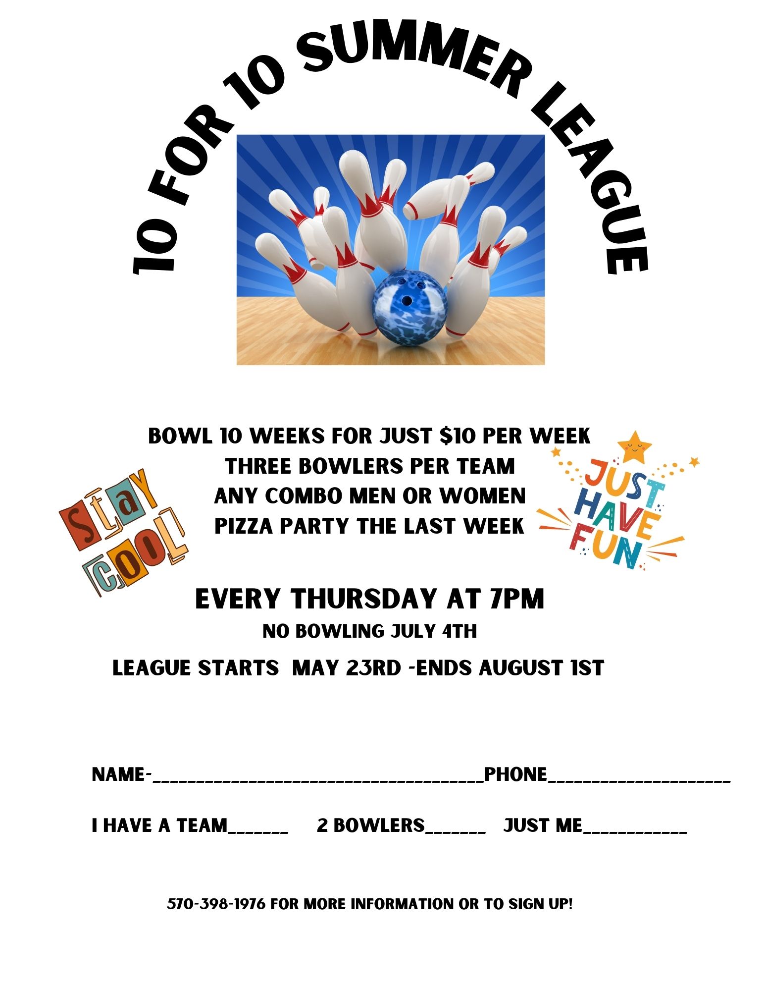 Harvest Moon Bowling > Leagues